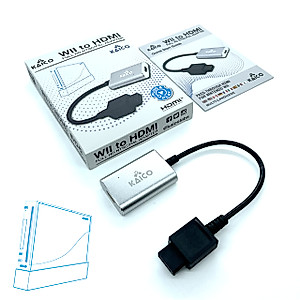 Kaico Wii to HDMI Adapter for Nintendo Consoles, Supports Component Output - Plug & Play – NTSC & PAL