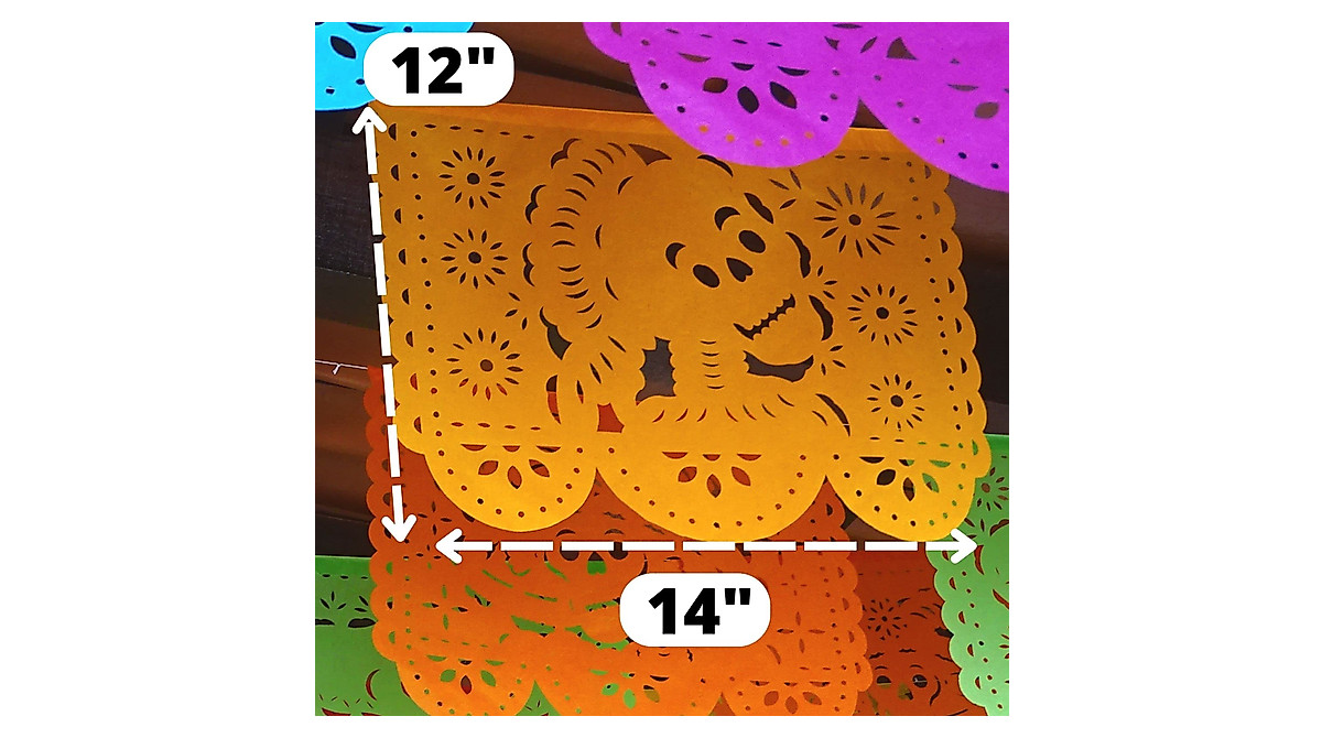 Vibrant Papel Picado Banner for Day of The Dead