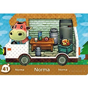 Nintendo New Leaf Animal Crossing Welcome Amiibo Card Norma 41/50 USA Version