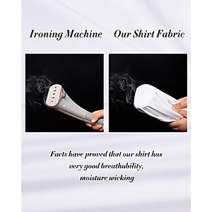 J.VER Men's Casual Long Sleeve Stretch Dress Shirt Wrinkle-Free Regular Fit Button Down Shirts White Black