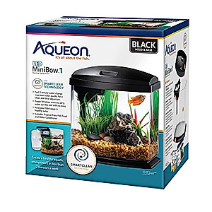 Aqueon 00800196: Aquarium Kit Mini Bow Led Blk 1G