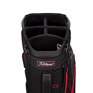 Titleist - Hybrid 5 Golf Bag - Black/Black/Red, 4.6 lbs