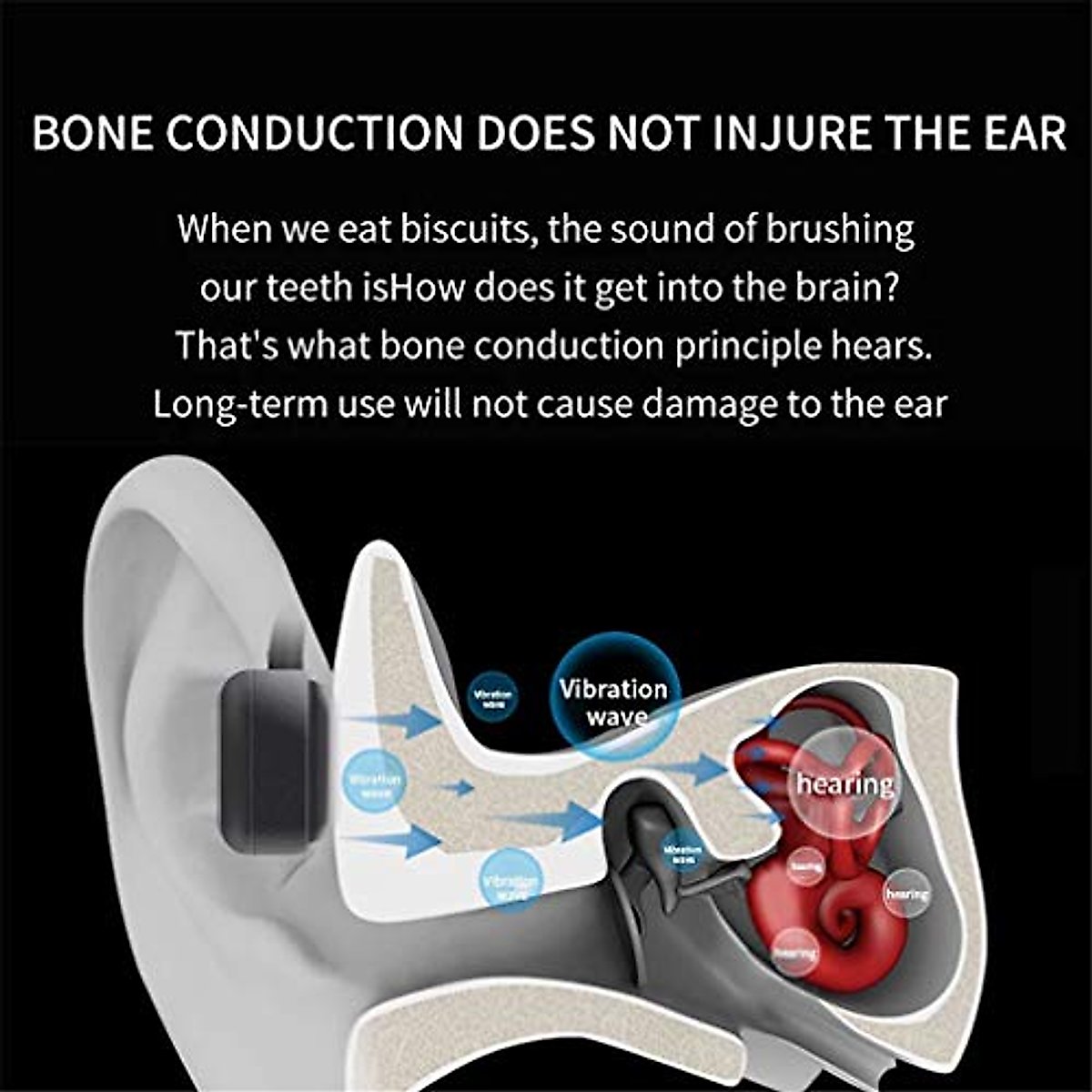 Wired Open-Ear Bone Conduction Headphones with Microphones - 3.5Mm Outdoor Sports Lightweight Stereo Noise Reduction Headsets, for Gym Running Cycling,Orange