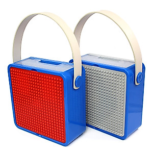 Bins & Things Lego Storage, Bin Box Organizer - Set of 2 Kids Toy Storage Containers - Small Brick Shaped Tub Organizers for Legos, Barbie Dolls, Hot Wheels and Beyblade- Anti-Lego Mess Organizer