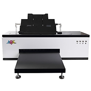 New A3 DTF T-Shirts L1800 Printer Machine Printer w/Roller Feeder for Fabrics, Leather, Toys, Swimwear, Handicrafts, T Shirt, Pillow, DIY Print (DTF Printer +Oven 6X 100ml Ink+100pcs PET Film)