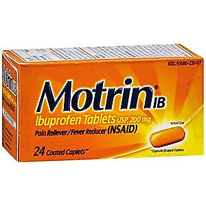 Motrin IB Ibuprofen Coated Caplets - 24 ct