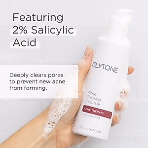 Glytone Acne Treatment For Face With Salicylic Acid Cleanser, Acne Cleanser, Skin Care Acne Wash Face Cleanser Oil Free