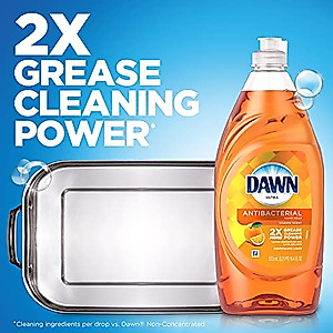 Dawn® Ultra Antibacterial Hand Soap Dishwashing Liquid Dishwashing Soap, Orange Scent, 40 Oz Bottle
