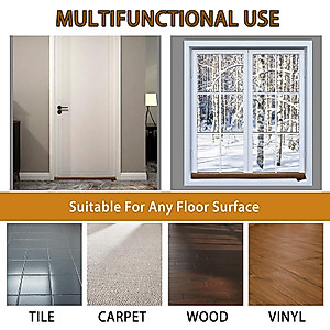 DreamQuil Under Door Draft Stopper, Gap 1.5 Inch Door Insulation - Adjustable Size 32-36 Inch (Chestnut)