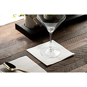 200 Linen-Feel Beverage Napkins - Disposable Cocktail Napkins - Soft & Absorbant Elelgant Paper Napkins For Bar, Café, Restaurant Or Event