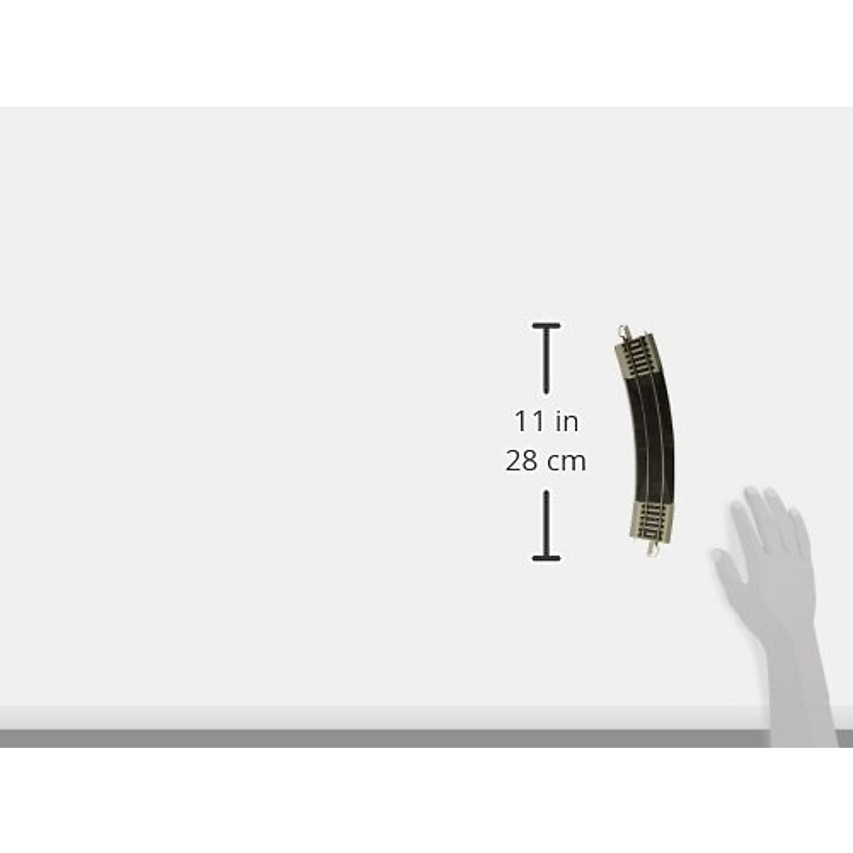 Bachmann Trains - Snap-Fit E-Z TRACK 18” RADIUS CURVED RERAILER (2/card) - NICKEL SILVER Rail With Gray Roadbed - HO Scale