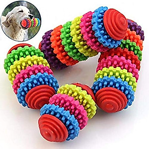 EWRTM Chew Toy Roller Dog Accessories Pets Dogs Puppy Colorful Rubber Dental Teething Healthy Teeth Gums Chew Toy - 4