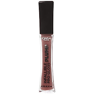 L’Oréal Paris Infallible Pro Gloss Plump Lip Gloss with Hyaluronic Acid, Long Lasting Plumping Shine, Lips Look Instantly Fuller and More Plump, Moonlit Rose, 0.21 fl. oz.