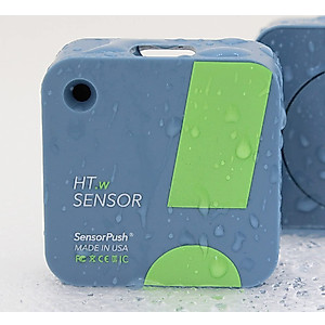 SensorPush HT.w Smart Temperature Sensor & Humidity Sensor - Bluetooth Thermometer and Hygrometer with App Monitoring - Water Resistant Temperature and Humidity Monitor for RV, Humidor, Fridge & More