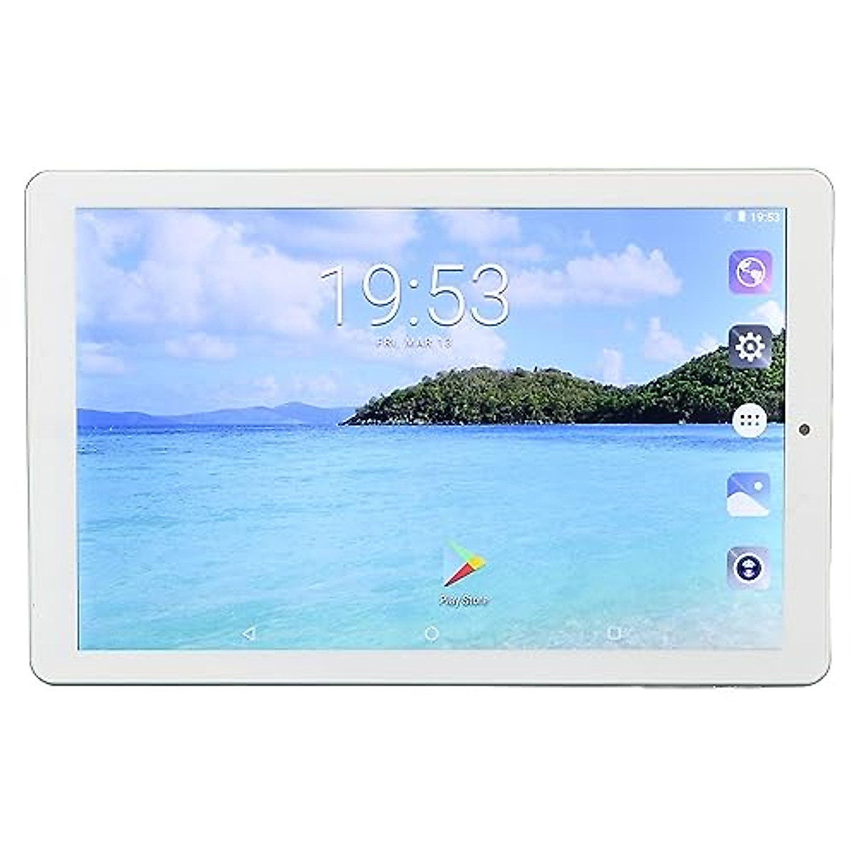Haofy HD Tablet, Sensitive Touch Screen 4GB 64GB 100-240V 10.1 Inch Tablet 8MP 16MP Camera for Gaming (US Plug)