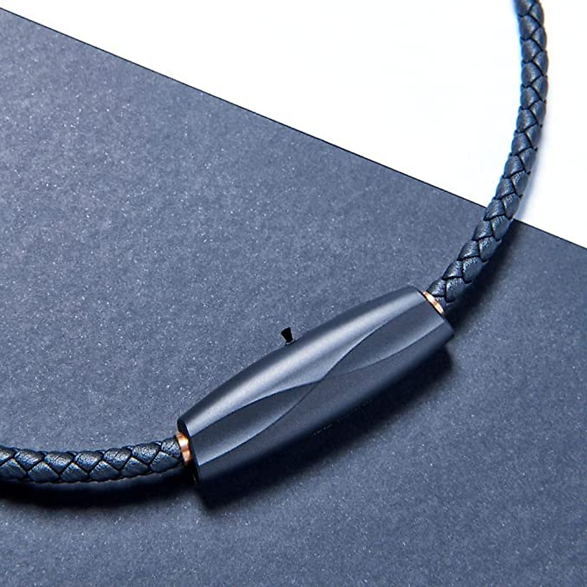 Airvida M1 Wearable Ionic Air Purifier| Titanium Necklace and Collar Clip| 99% removal rate verified by 3-party labs| USB rechargeable (19.6 in, Black)| Best gift for mom