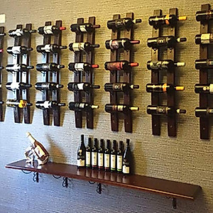 Wine Rack Solid Wood Wine Rack Vintage Wine Rack Creative Shelf Wall-Mounted Wine Rack Goblet Holder Wine Rack Glassware Rack Cup Holder