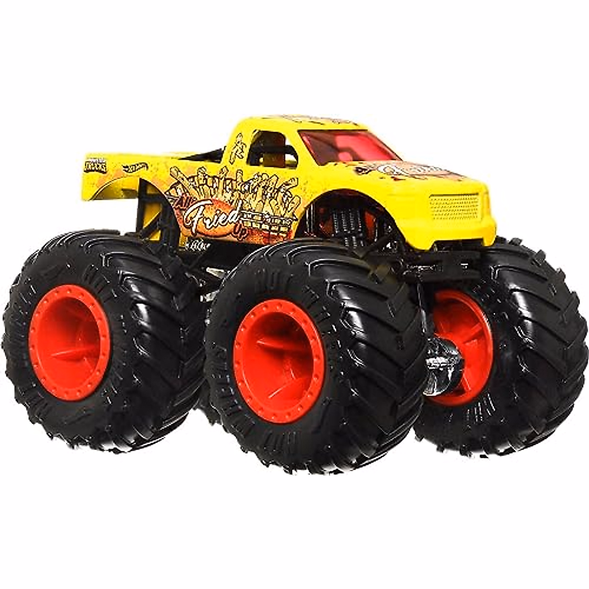 Hot Wheels Monster Trucks, 1:64 Scale Monster Trucks Toy Trucks, Set of 4, Giant Wheels, Favorite Characters and Cool Designs