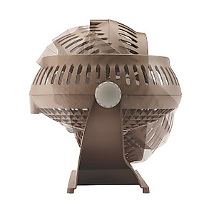 Lasko 505 Small Desk Fan with10-Inch Pivoting Head, Portable Electric Plug-In Table Fan Creates a Quiet Personal Cooling Breeze, Ideal for Travel, Bedroom, Dorm, and Office – Bronze