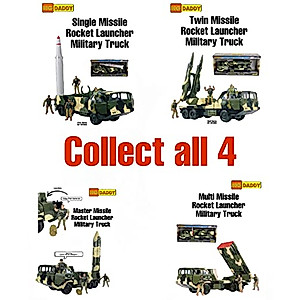 Big Daddy Military Missile Transport Army Truck Defence System 18 Long Range Missile Jungle Camouflage Toy Truck