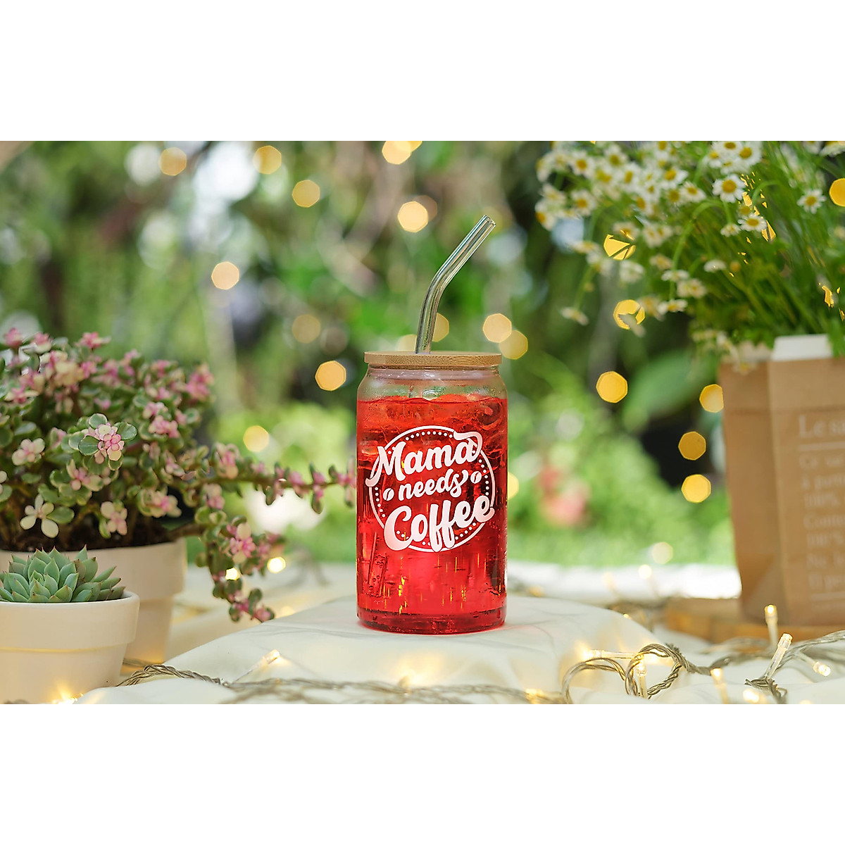 NewEleven Mothers Day Gifts For Mom - Unique Birthday Gifts For Mom, Mother, Wife, New Mom, Bonus Mom, Pregnant Mom - 16 Oz Coffee Glass