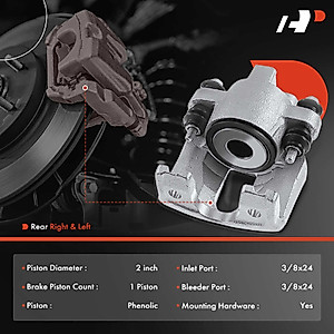 A-Premium Rear Disc Brake Caliper Assembly Compatible with Select Ford and Lincoln Models - Expedition 97-02, For F-150 97-03, For F-250 97-07, Lobo 01-04, Blackwood 02-03, Navigator 98-02, Town Car