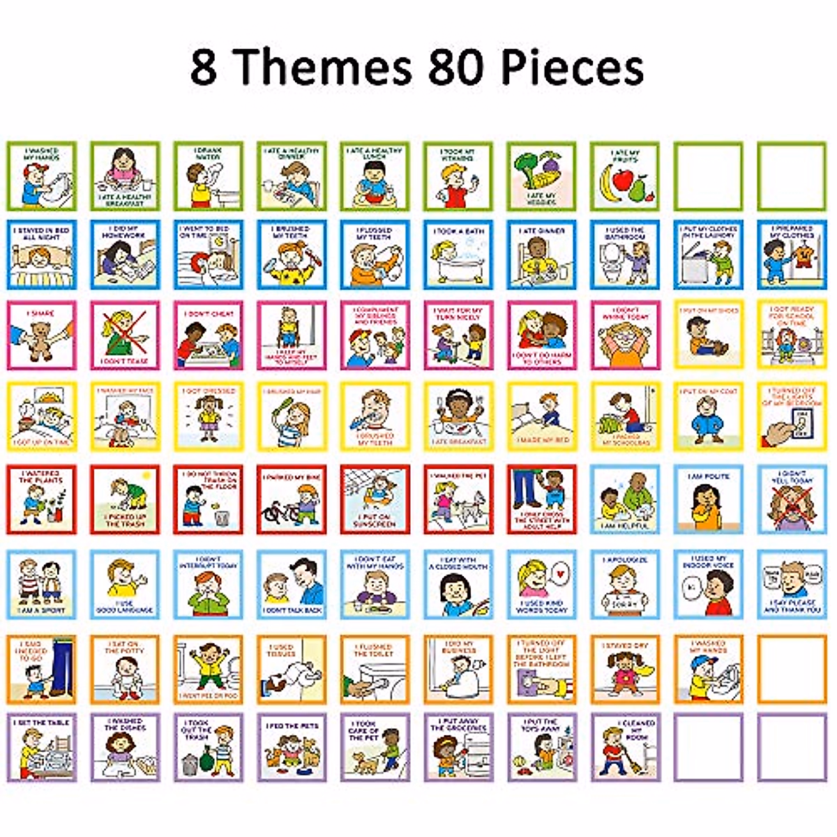 Youngever Reward Chart, Responsibility Chart, Magnetic Chore Chart,"Way to Go" Behavior Chart for Kids with 75 Behavioral Chores, 17.5 x 13.5 Inch