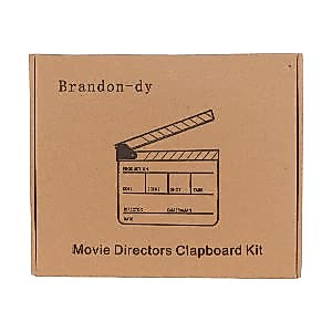 Brandon-dy 10“x12”Acrylic Film Movie Directors Clapboard,Hollywood Filming Slate Movie Clapboard,Movie Film Clap Board，Cut Action Scene Board for Films