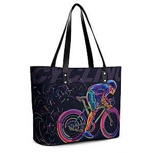 Womens Handbag Motorcycle Motocross Leather Tote Bag Top Handle Satchel Bags For Lady