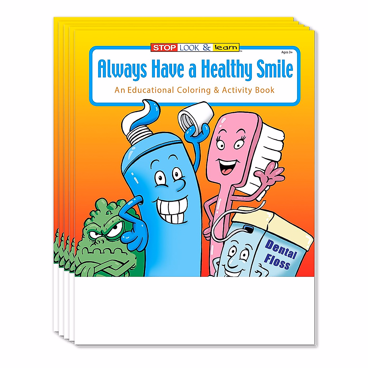 ZOCO - Always Have a Healthy Smile - Coloring Books (25 Bulk Pack, Without Crayons) - Dentist Toys for Kids - Dental Office Gifts
