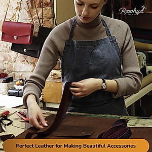 Leather Strap - Full Grain Buffalo Leather Strips for Crafts – Brown Leather Straps Ideal for Arts and Crafts, Tooling, Jewelry, DIY Home Decor, & More - Durable Tooling Leather Strip (1.5" x 60")