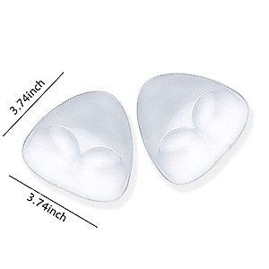 Clear Silicone Bra Inserts - Triangle Gel Breast Inserts Enhancers Waterproof Push Up Pads Bra for Bikini Swimsuit (Clear Small triangle)