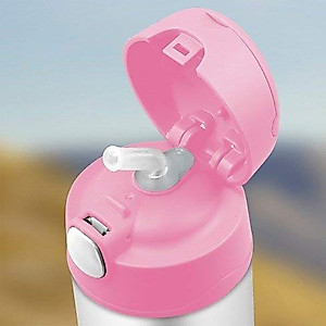 THERMOS 12 Ounce Funtainer Kids Straw Bottle, Unicorns