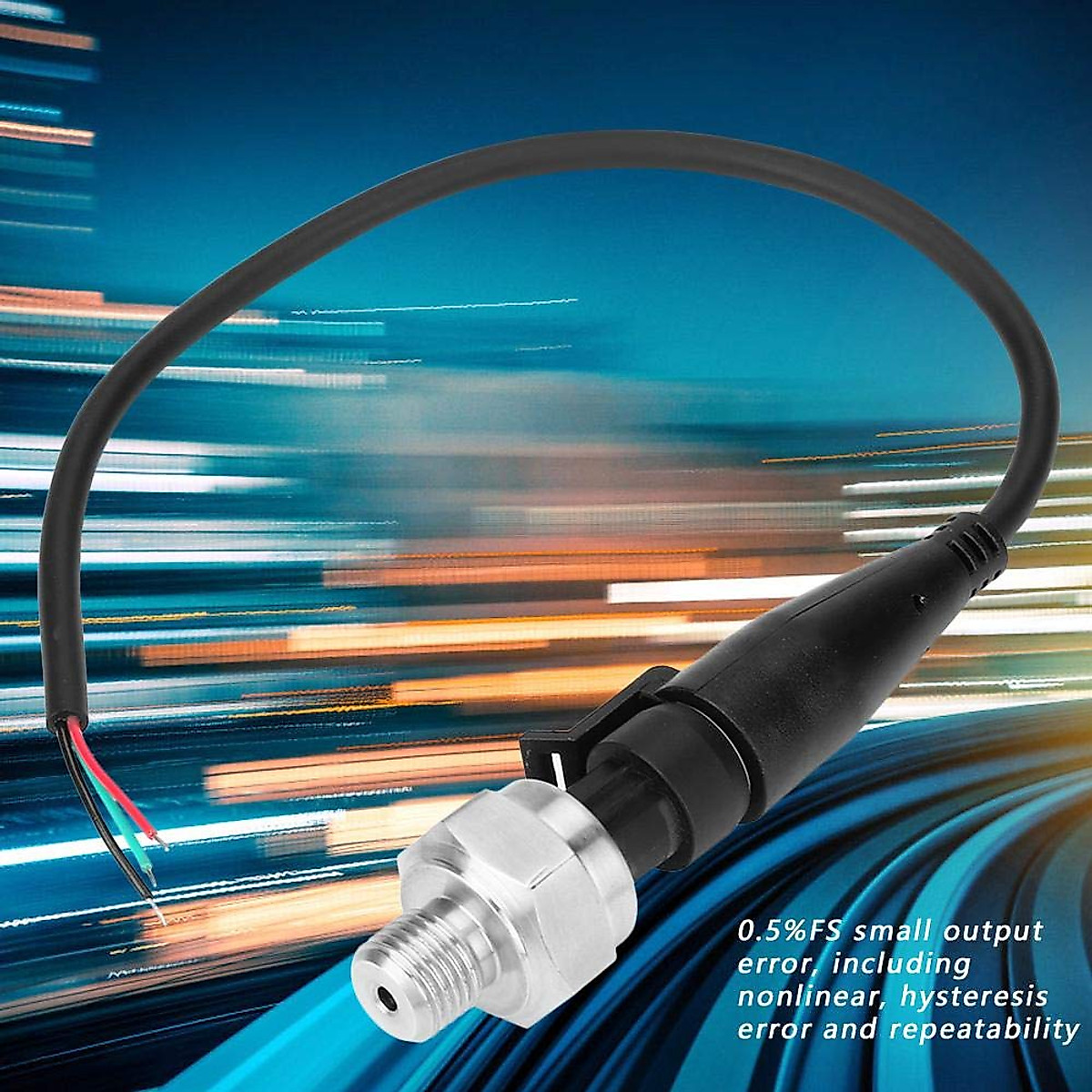 G1/4" Pressure Transducer Sensor Input 5V Output 0.5-4.5V / 0-5V Accuracy Analog Sensor Output for Water Gas Oil(0-150PSI)