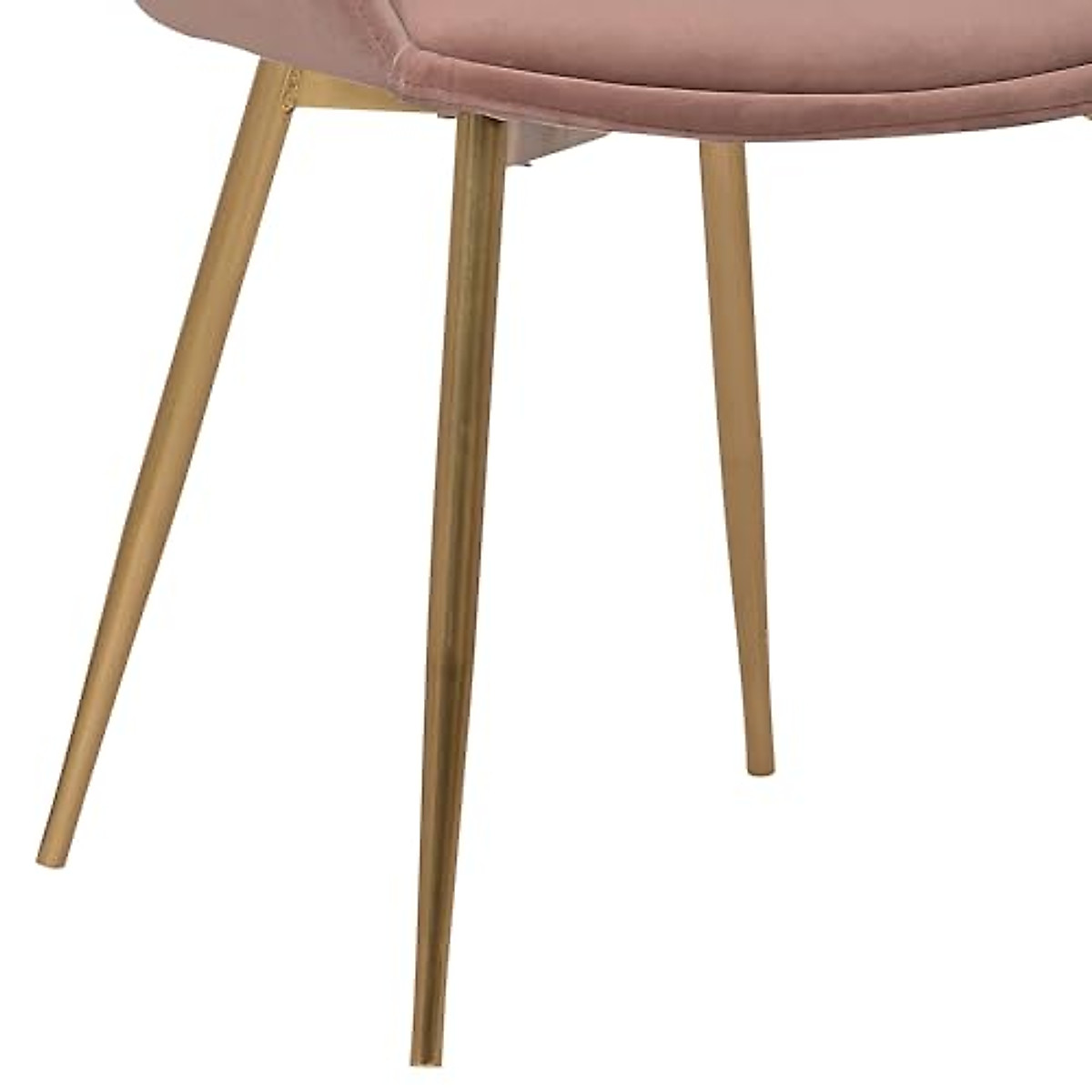 Armen Living Heidi Contemporary Fabric Dining Room Accent Chair, 18.5" Height, Velvet, Blush