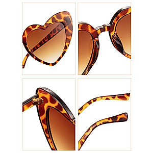 4 Pairs Heart Shaped Sunglasses Goggle Vintage Cat Eye Sunglasses Mod Style Retro Glasses with 4 Pieces Glasses Cloth 4 Pieces Flannel Bag for Party Supplies