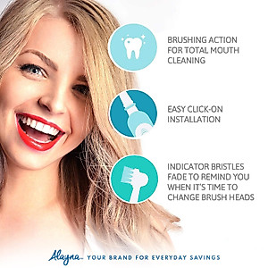 Replacement Brush Heads Compatible With Oral b- Sensitive Gum Care Electric Toothbrush Heads - Pk of 4 Generic Brushes Refill for Oralb Braun- Fits Oral-b 7000, Pro 1000 500 & More!