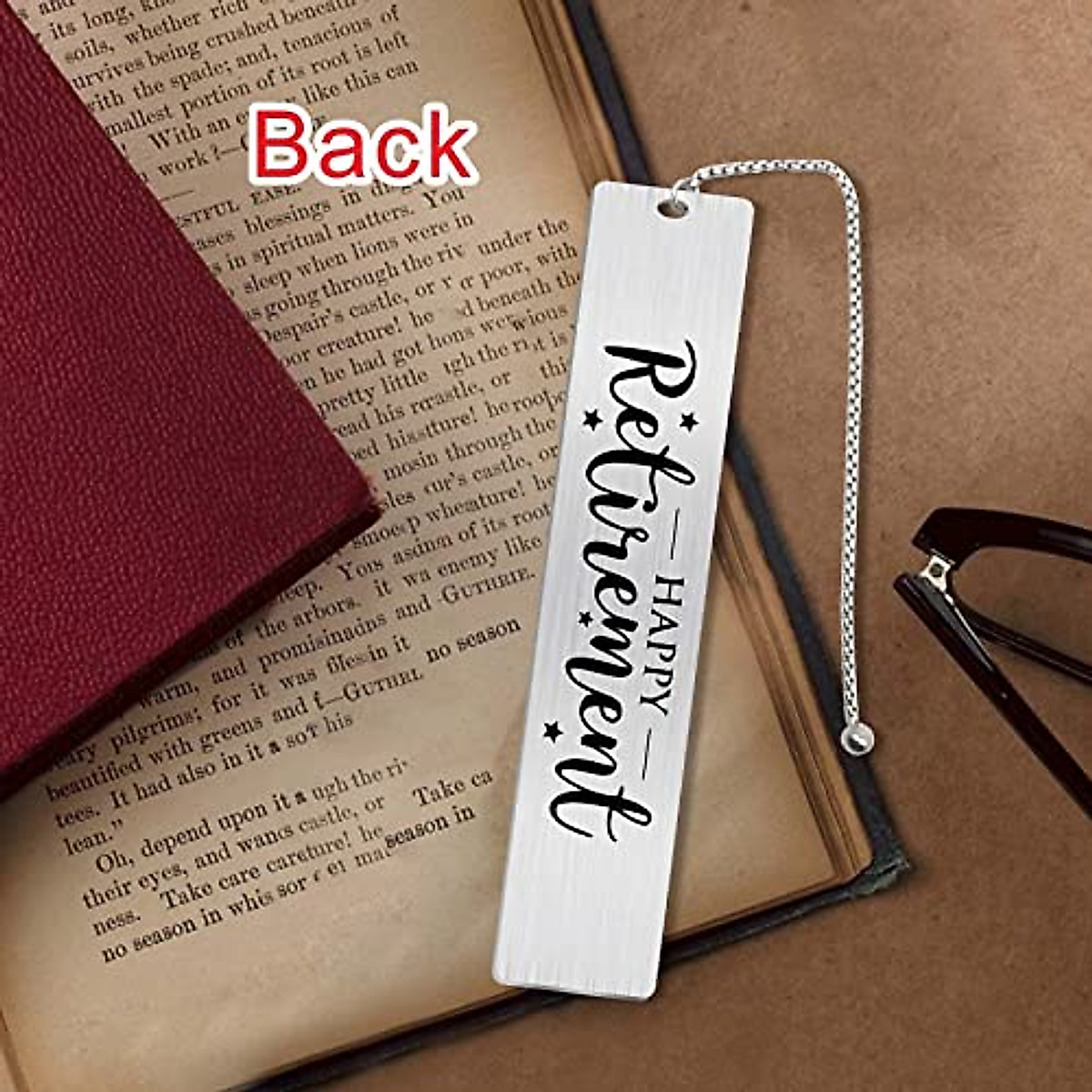 Jzxwan Retirement Gifts for Women Men 2023, Happy Retirement Bookmark for Coworker Librarian Teachers Nurses Mom Friends, Retired Gift