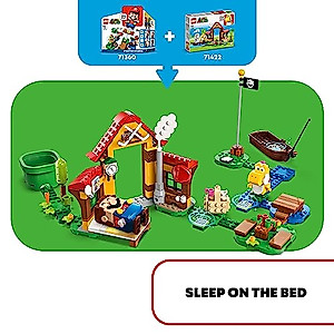 LEGO Super Mario Picnic at Mario’s House Expansion Set 71422, Collectible Playset with Yellow Yoshi Figure, Buildable Game Toy to Expand on Starter Course, Super Mario Birthday Gift for 6-8 Year Olds