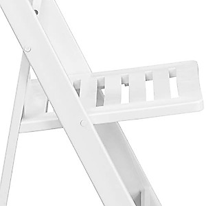 Flash Furniture HERCULES Series 1000 lb. Capacity White Resin Folding Chair with Slatted Seat