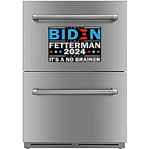 10 Pack Biden Fetterman 2024 It's a No Brainer Stickers Anti Joe Biden Stickers Reflective Decals Laptop Bumper Decal Window Waterproof Car Stickers