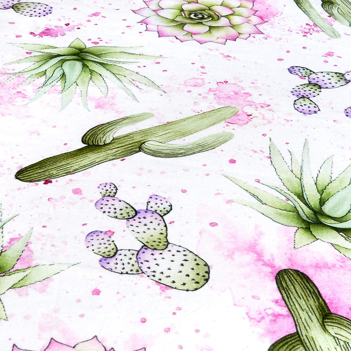 Watercolor Cactus Nursery Decor Set - 1 Crib Sheet, 2 Changing Pad Covers, 1 Minky Baby Blanket