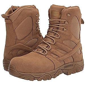 Merrell Men's Moab 2 8" Defense Zip Composite Toe Military and Tactical Boot, Coyote, 11.5 Wide