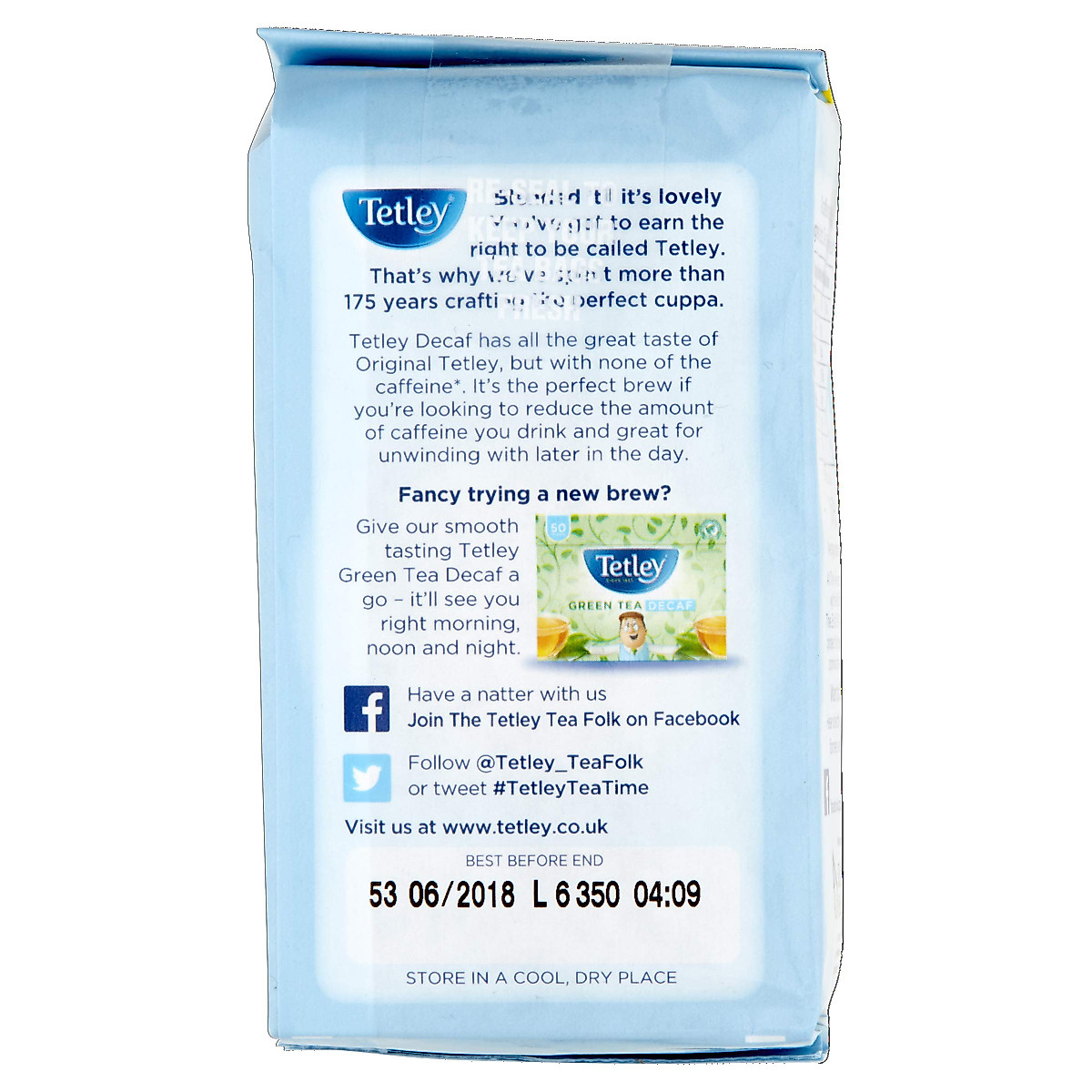 Tetley Decaf Tea Bags 160s