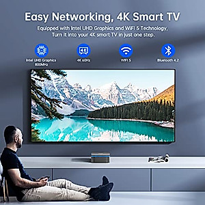 KAMRUI Mini PC 16GB RAM 512GB ROM with Intel 11th Gen N5105(up to 2.9GHz), Mini Computer Small Desktop Dual Display, 4K UHD, Storage Upgrade, WiFi/BT, Home/Office, IOT Micro PC