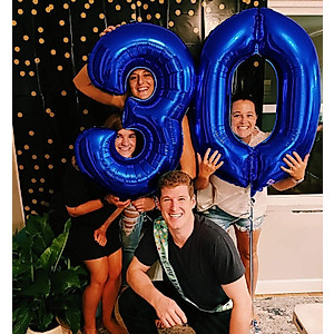 Lovoir 40 Inch Navy Blue Number 5 Balloon Large Size Jumbo Digit Mylar Foil Helium Dark Blue Balloons for Birthday Party Celebration Decorations Graduations Anniversary Baby Shower Photo Shoot