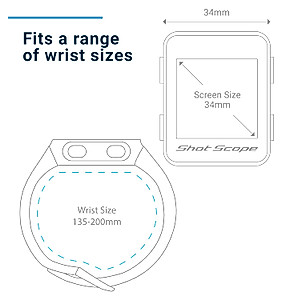Shot Scope V3 GPS Golf Watch - Automatic Shot Tracking - F/M/B + Hazard Distances - Strokes Gained - iOS and Android Apps - 100+ Statistics, 36,000+ Pre-Loaded Worldwide Courses - No Subscriptions