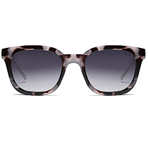 SOJOS Classic Square Polarized Sunglasses Womens Mens Retro Trendy Shades UV400 Sunnies, Black Tortoise/Grey