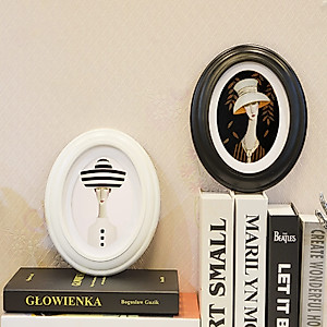 GRRONZEE 2 Pack Oval Picture Frame 5x7 Black Oval Photo Frames, 5 by 7 Oval Wall Picture Frame Photo Frame for Home Decor, Photo Gallery