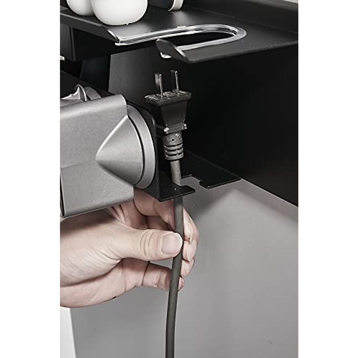 Hosoncovy Hair Dryer Wall Mount Holder Stand Blow Dryer Holder Rack Hook Organizer with Shelf for Dyson Supersonic Hair Dryer